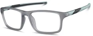 Zenni Rectangle Full Rim Frame Glasses - Gray