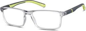 Zenni Zenni Rectangle Full Rim Eyeglasses Grey