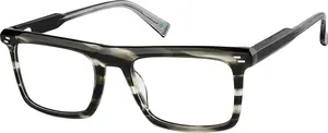Zenni Rectangle Full Rim Frame Eyeglasses - Pattern