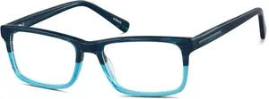 Zenni Zenni Rectangle Full Rim Eyeglasses Teal