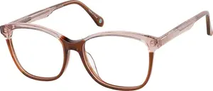 Zenni Vintage Rectangle Full Rim Frame Brown