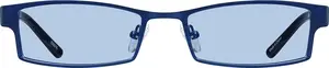 Zenni Rectangle Full Rim Eyeglasses - Blue