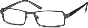 Zenni Zenni Rectangle Full Rim Eyeglasses Gray