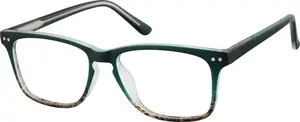 Zenni Zenni Rectangle Full Rim Eyeglasses Sea Glass