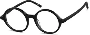 Zenni Punk Round Eyeglasses - Black