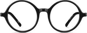 Zenni Punk Round Eyeglasses - Black