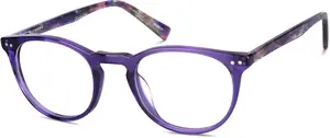 Zenni Round Eyeglasses Full Rim Frame - Grape