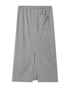 TOUT A COUP Drawstring Midi Skirt - Grey