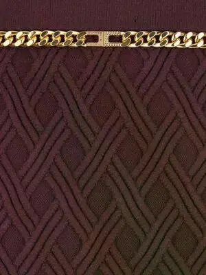 Elisabetta Franchi Quilted Midi Skirt With Chain Belt