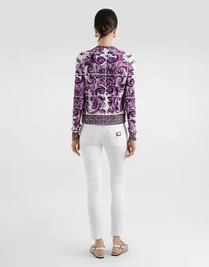 Dolce & Gabbana Majolica-print Silk Cardigan