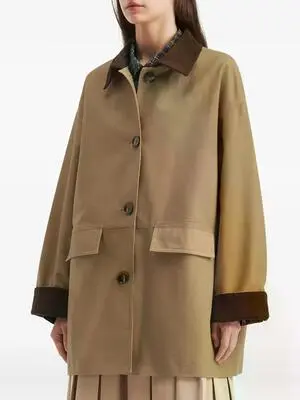 B+AB Corduroy-collar Cotton Coat
