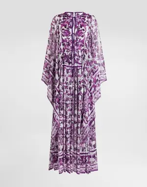 Dolce & Gabbana Majolica-print Chiffon Dress - Multicolor
