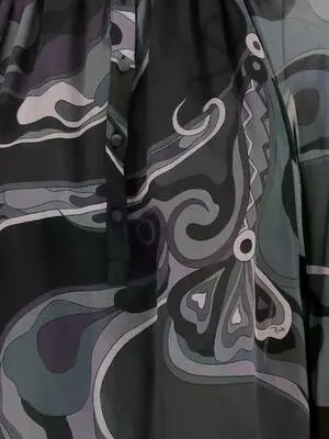 Emilio Pucci Abstract-print Ruffled Blouse