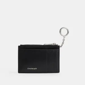COACHTOPIA Alter/ego Zip Card Case With Key Ring - Black/chalk