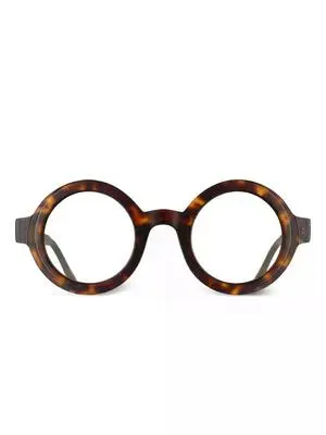 MASSADA Pierced Hemisphere Round-frame Glasses