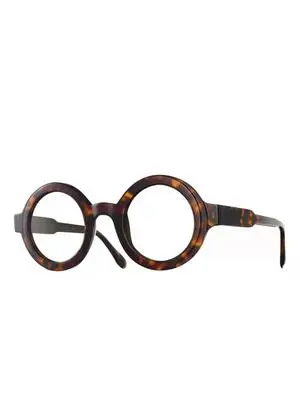 MASSADA Pierced Hemisphere Round-frame Glasses
