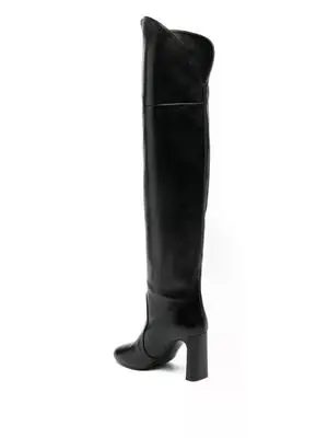 STUART WEITZMAN Slouchy Leather Over-the-knee Boots