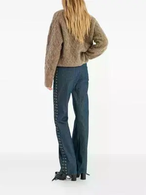 ROTATE BY BIRGER CHRISTENSEN Logo Patch Jeans - Blue