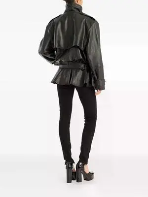 ROTATE BY BIRGER CHRISTENSEN Belted Leather Jacket