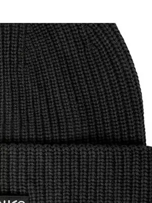 Pinko Ribbed-knit Beanie - Black