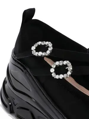 Simone Rocha Crystal-embellished Ballet Flats