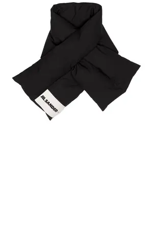 Jil Sander Down Scarf 01' Scarf - Black - 35% Off | Editorialist