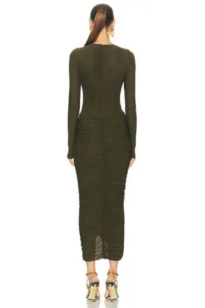 Ronny Kobo Sidonie Dress In Olive