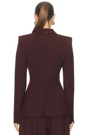 Sportmax Fitted Double-breasted Blazer - Wine
