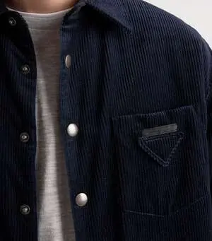 Prada Cotton-cashmere Corduroy Shirt