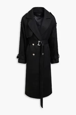 Maje Tweed Trench Coat