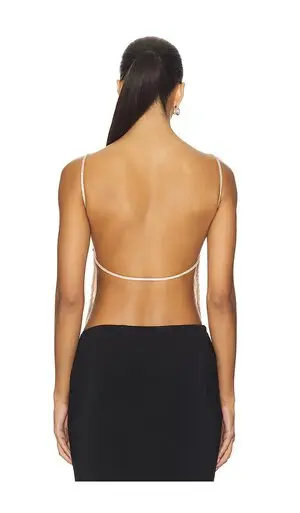 MAY MASHIAH Alice Top - Metallic Silver