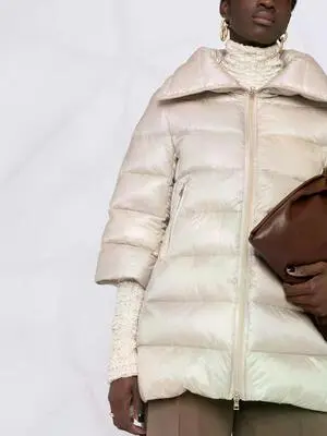 Herno Cropped-sleeve Padded Jacket - Neutrals