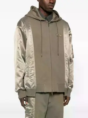 FENG CHEN WANG Satin-panel Hooded Jacket