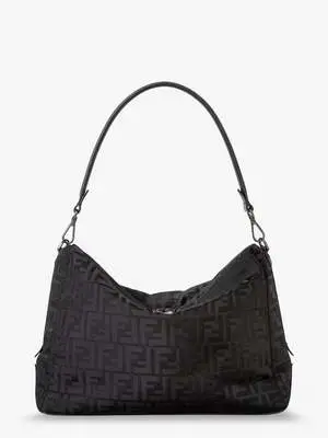 Fendi Lui Large Ff Nylon Crossbody Bag - Black