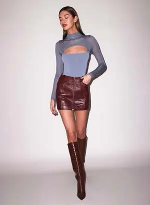 FLEUR DU MAL Kate Bodysuit - Charcoal Blue