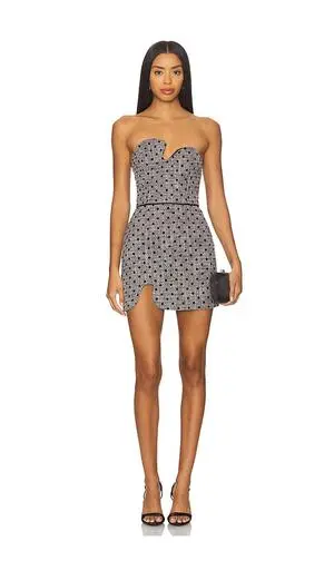 Amanda Uprichard Strapless Mini Dress - Black White