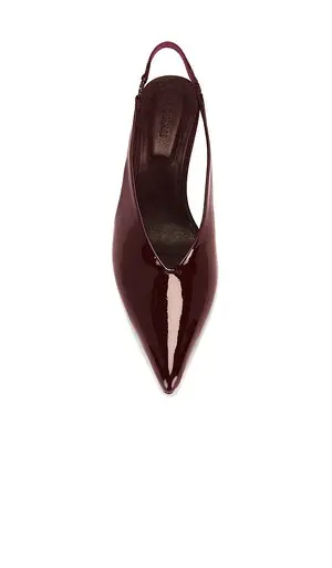 Simkhai Patent Leather Slingback Heels - Cranberry