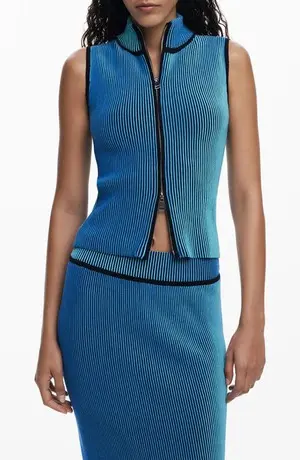 Desigual Sleeveless Ribbed Top