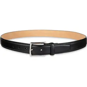 Cole Haan Burnished Edge Leather Belt - Black