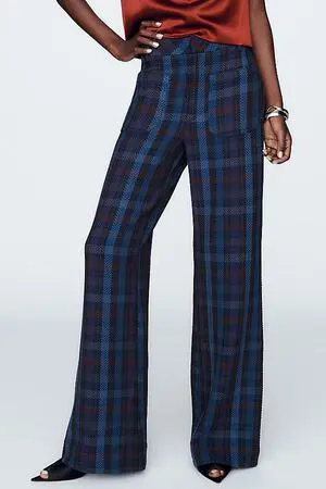 Maeve Knit Plaid Trousers