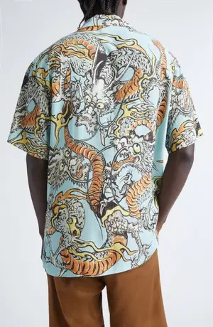 ENDLESS JOY Tiga Naga Print Camp Shirt