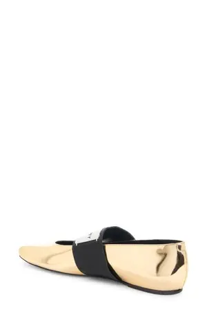 Givenchy Sliced Square Toe Mary Jane Flat - Golden