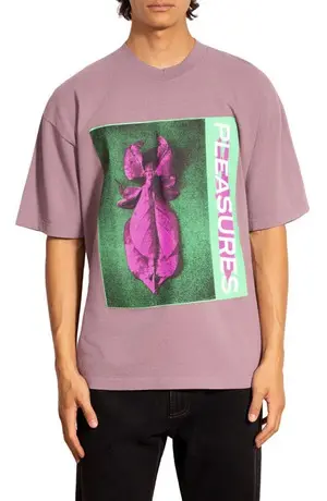 PLEASURES Leaf Cotton Graphic T-shirt