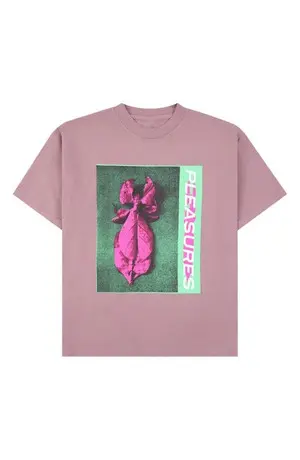 PLEASURES Leaf Cotton Graphic T-shirt
