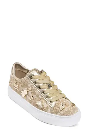 Karl Lagerfeld Paris Cate Rococo Sneakers - White Gold/platino
