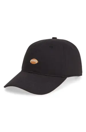 FRASIER STERLING Embroidered Football Baseball Cap - Black