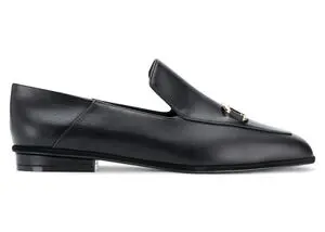 FERRAGAMO Square-toe Leather Loafers