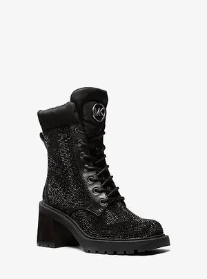 Michael Kors Cade Embellished Combat Boots