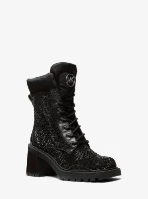 Michael Kors Cade Embellished Combat Boots