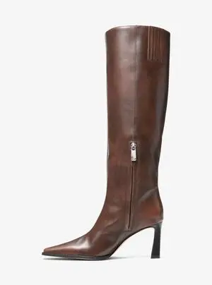 Michael Kors Darrah Burnished Leather Boots - Brown
